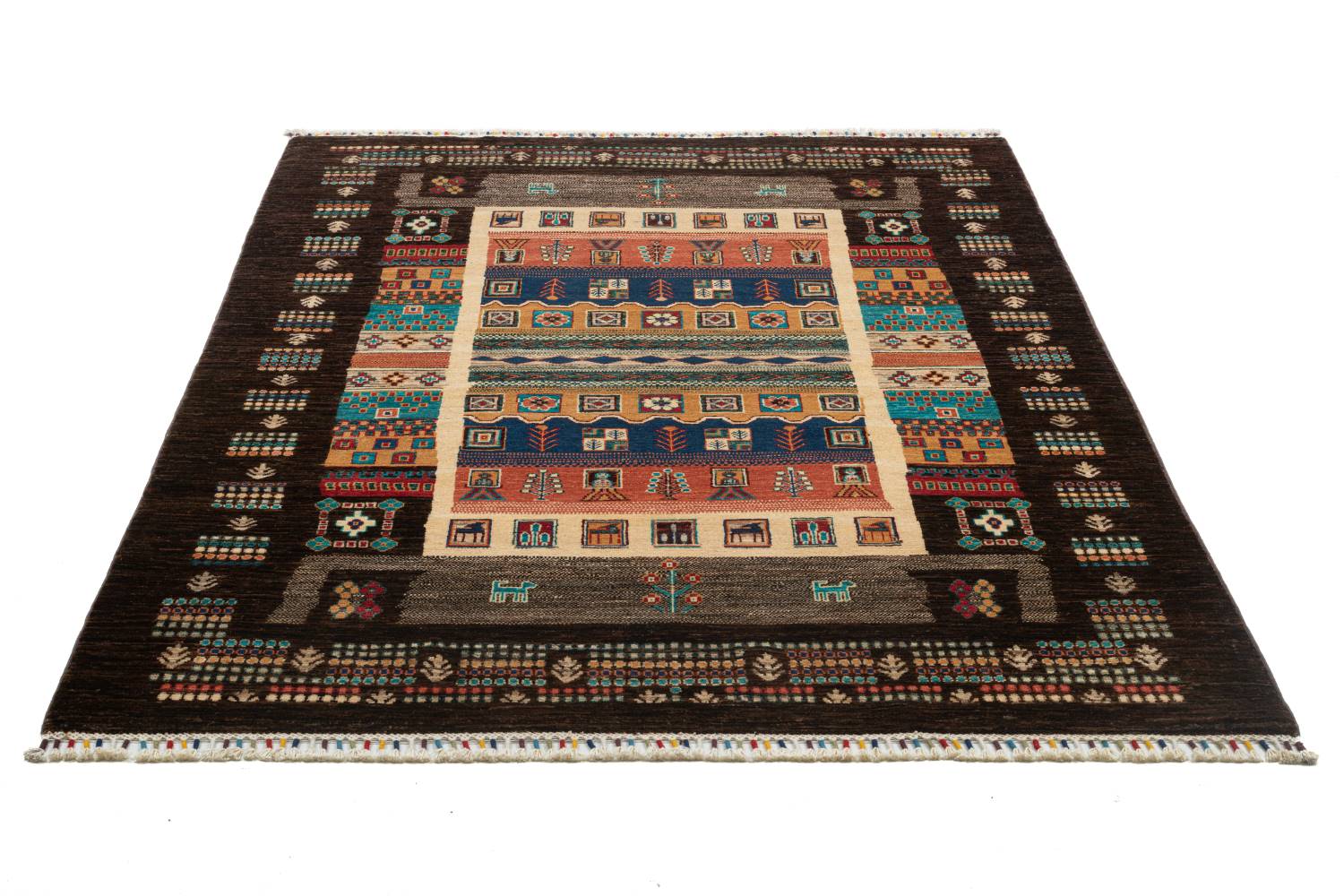 Pir Mahal - Handgeknüpfter Shawl Teppich aus Ghazni Wolle | Ten ...